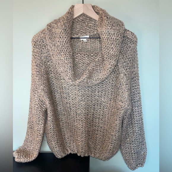 debut | Sweaters | Debut Cowl Neck Sweater Versatile Beige Tan Size ...